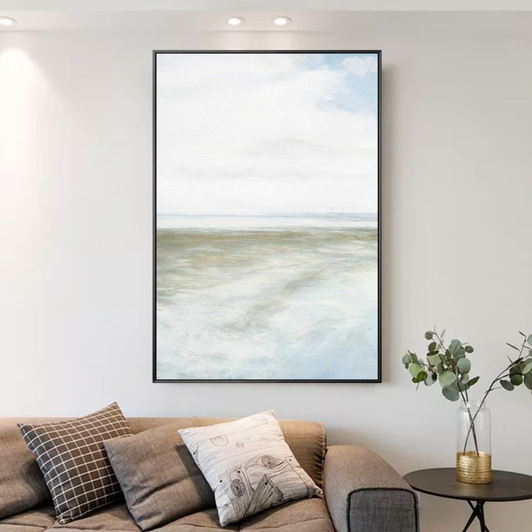 Modern Abstract Painting Scenery Canvas White Cloud Painting - Etsy