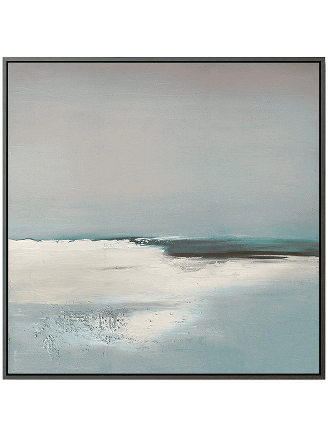 Seascape Abstract Painting on Canvas White Wave Art Scenery | Etsy