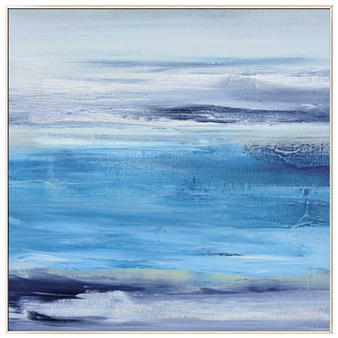 Blue Abstract Painting Sea Wave Texture Art Acrylic Painting - Etsy