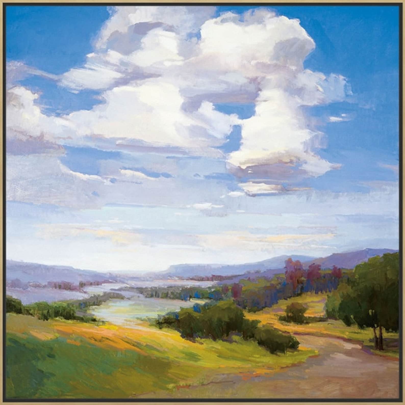 Abstract Acrylic Painting Landscape Scenery Painting Green Blue Art ...