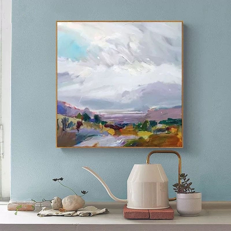 Abstract Acrylic Painting Landscape Scenery Painting Green | Etsy