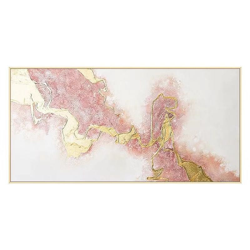 Modern Abstract Acrylic Painting Gold Leaf Canvas Painting - Etsy