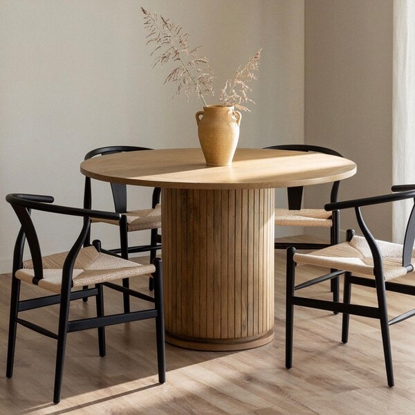 Round Dining Table Wood - Etsy