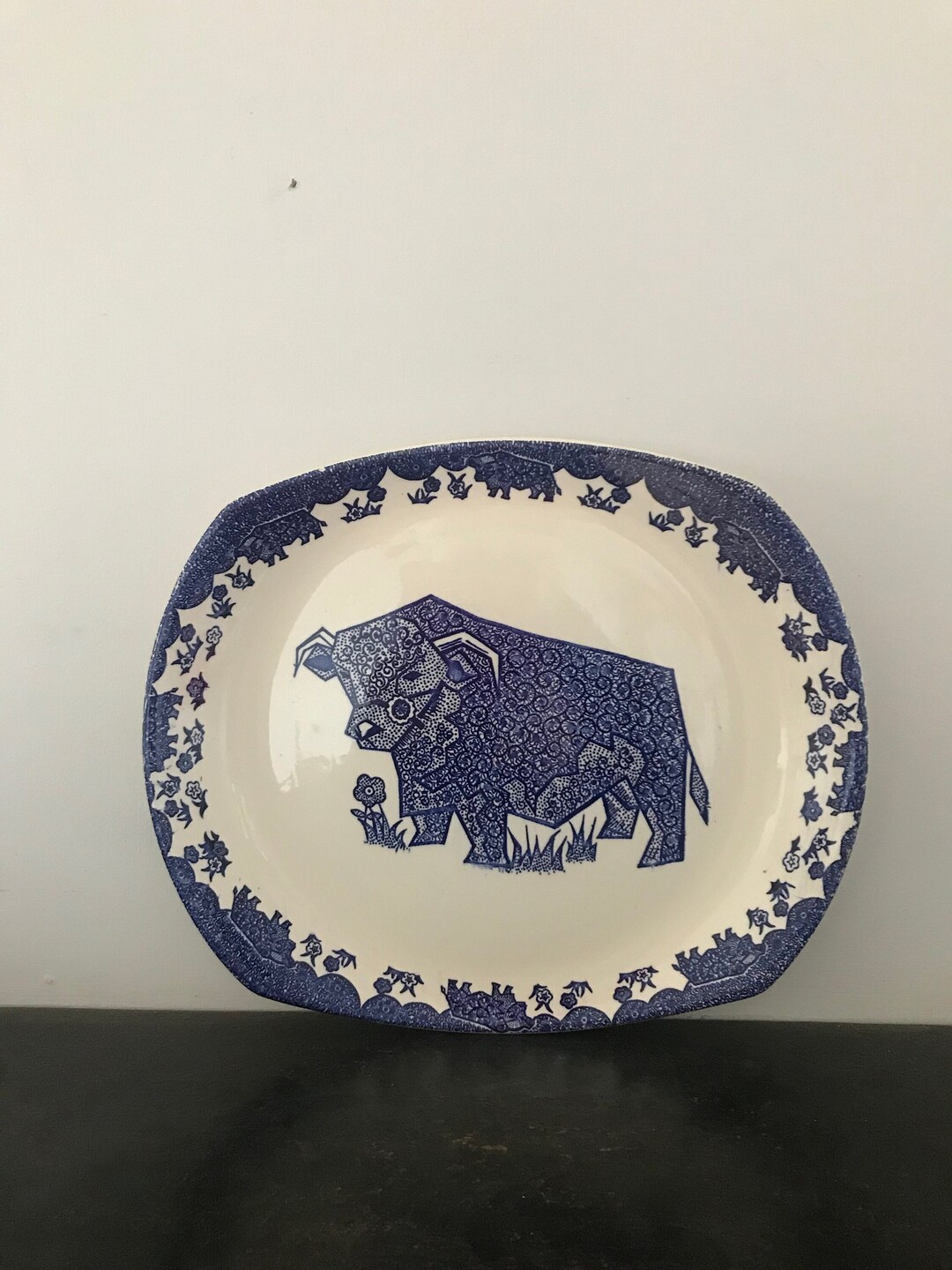 English Ironstone Beefeater Platter Server Vintage Bull - Etsy