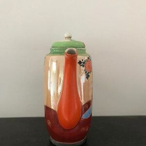 Genuine Samurai China Coffee Pot Japan Hand Painted Mid Century Vintage ...
