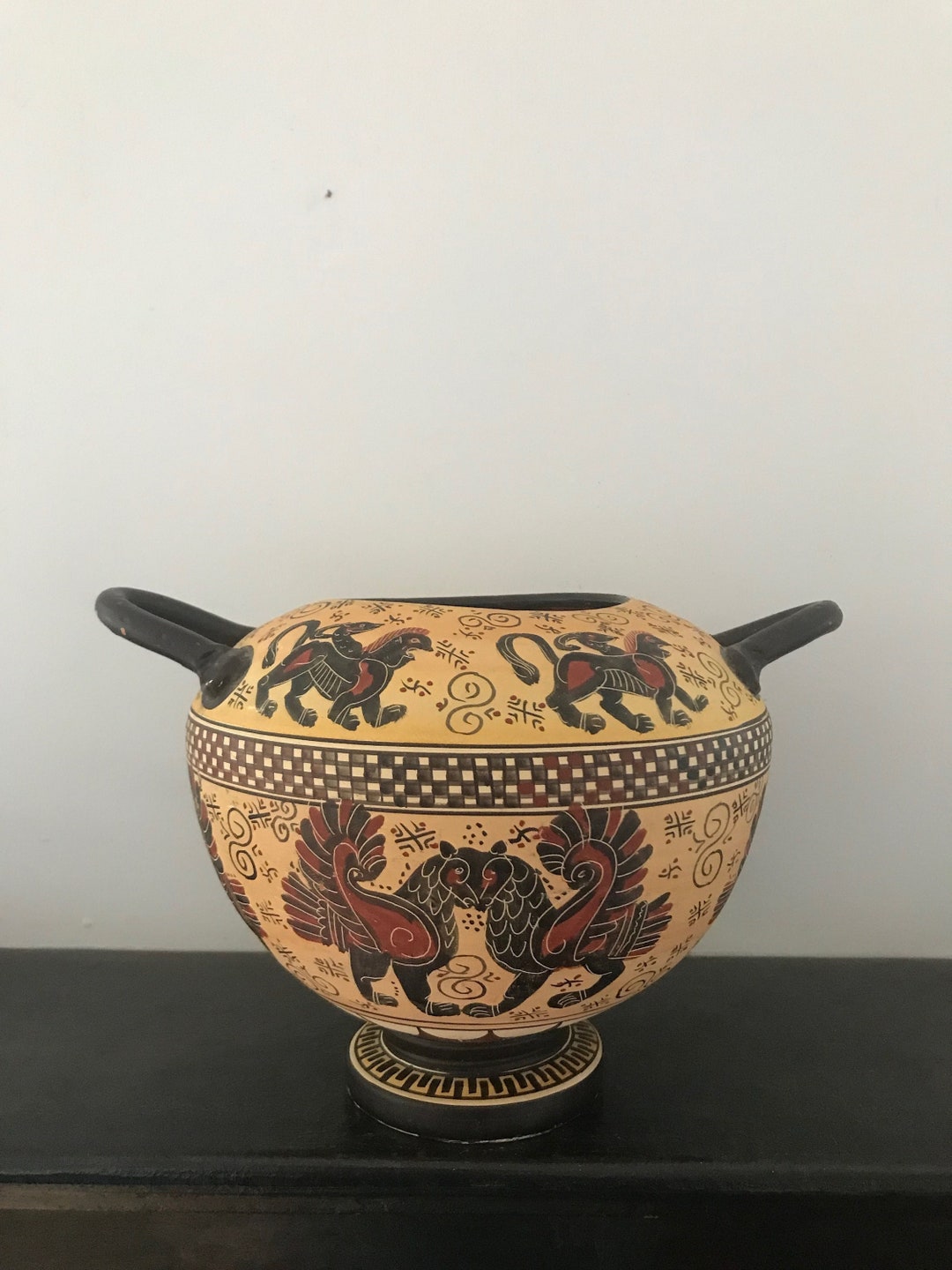 Greek Crater Chimaera Chimera Museum Copy Hand Made Vintage - Etsy