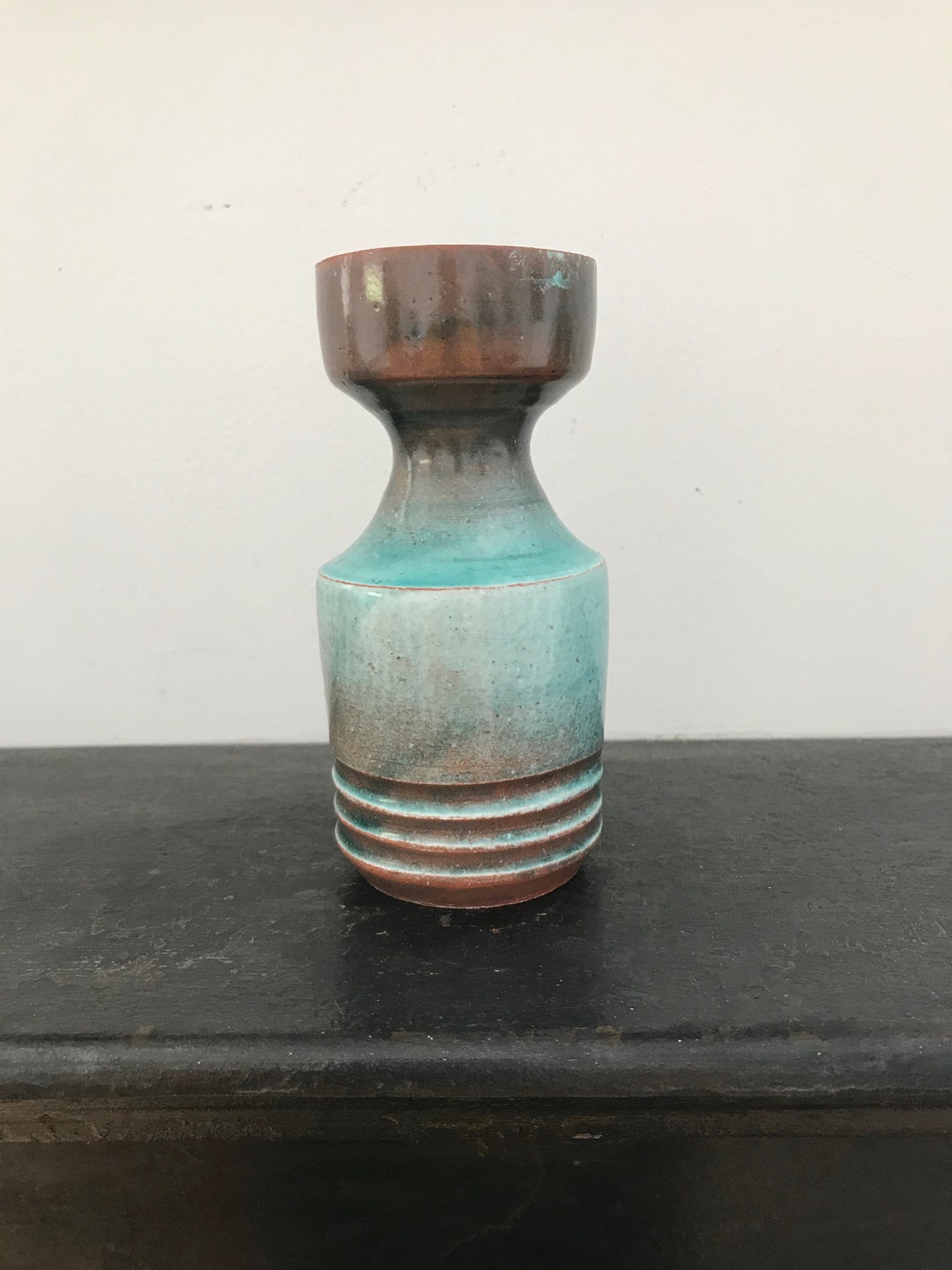 Maltese Bud Vase Tea Light Holder Studio Pottery Malta Vintage - Etsy