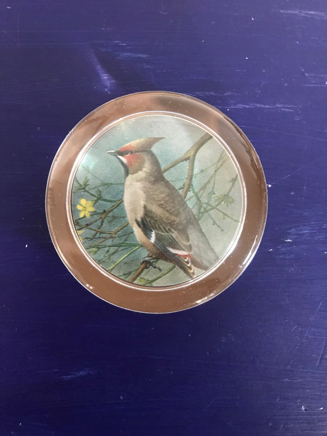Nigel June Pain Paperweight Waxwing RSPB Bird Vintage Collectable Hand ...