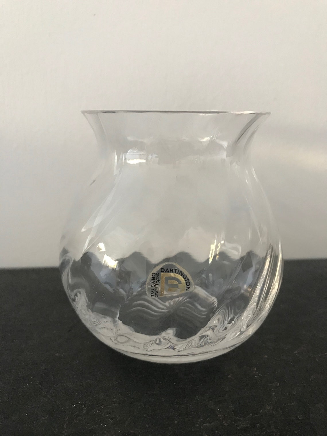 Dartington Smith Ripple Vase Frank Thrower Lead Crystal - Etsy Denmark
