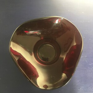 Ruby Red Sowerby Tricorn Glass Bowl Tyneside Vintage Mid Century - Etsy UK