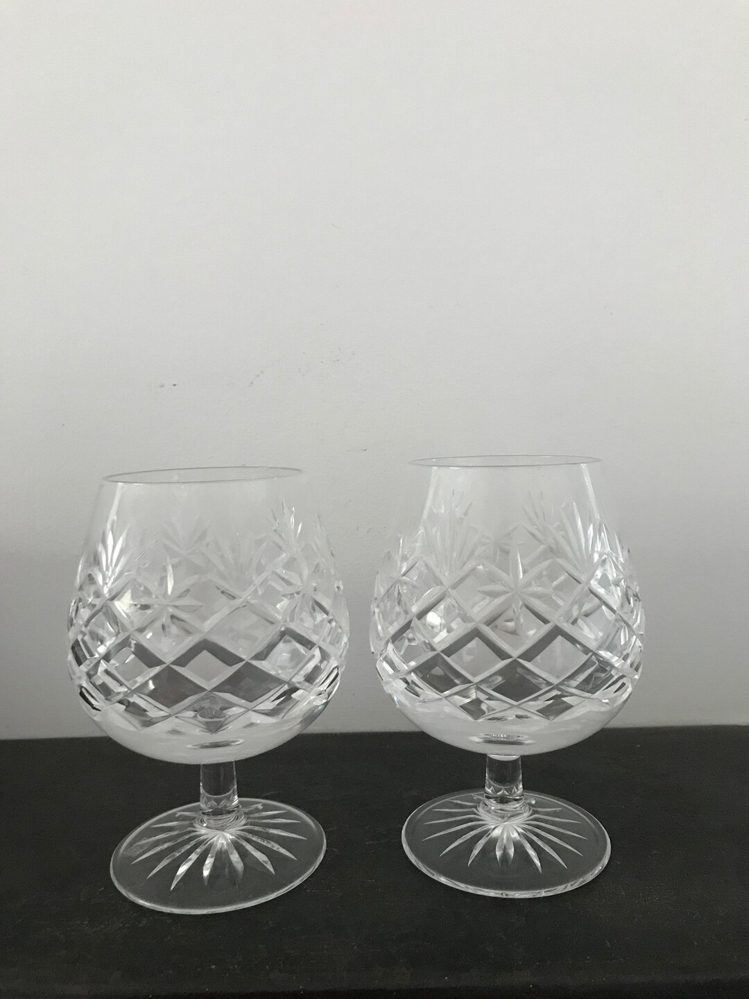 Thomas Webb Crystal Brandy Glasses Burlington Boxed Vintage - Etsy