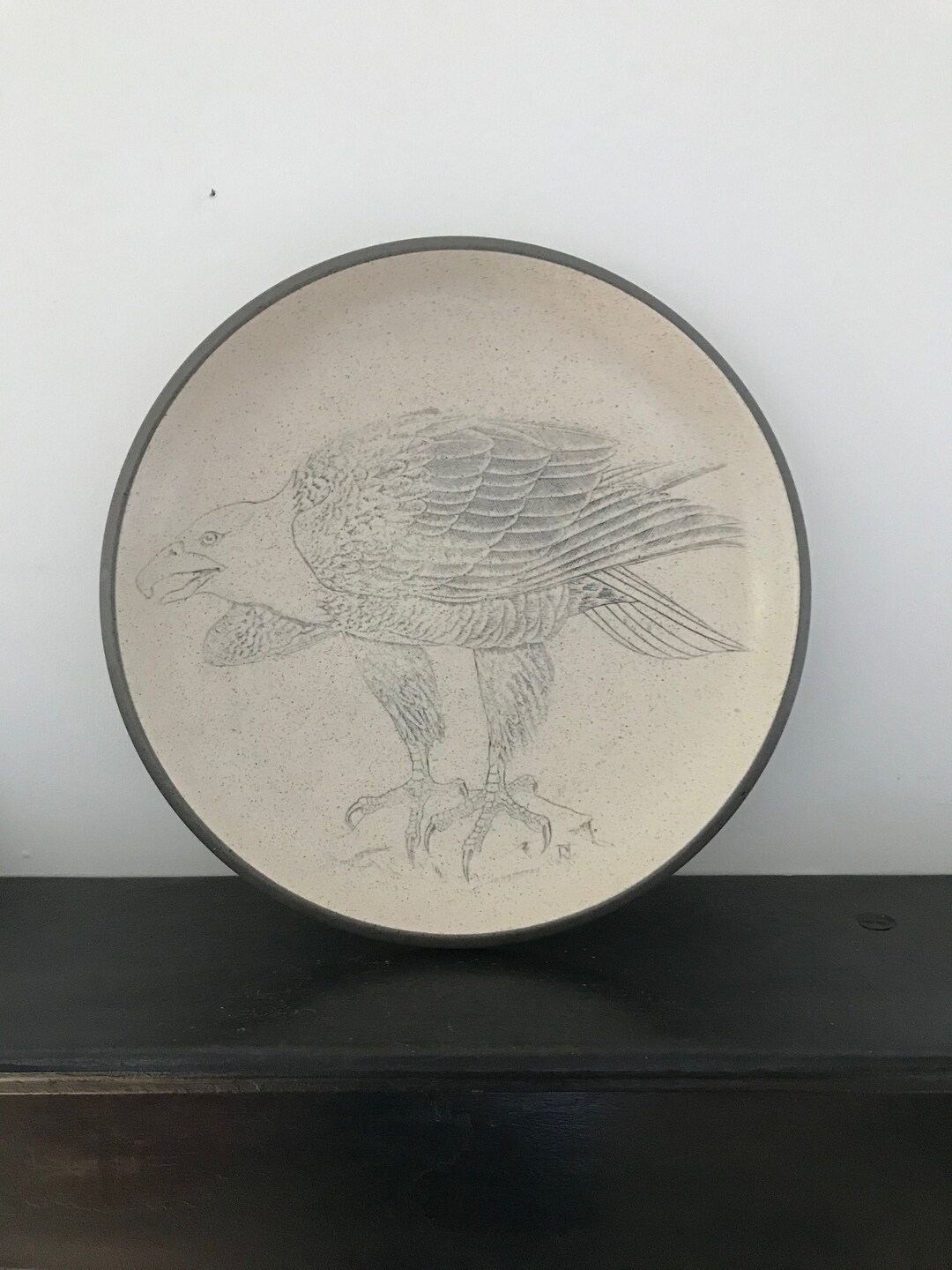 Purbeck Keramik Robert Jefferson Servierplatte Weißkopf Adler Vintage ...