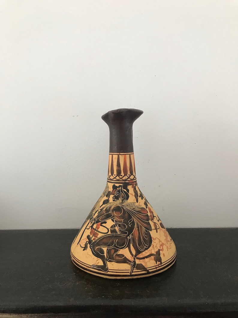 Greek Jug Museum Copy Classical Period Zeus Antiope Vintage - Etsy