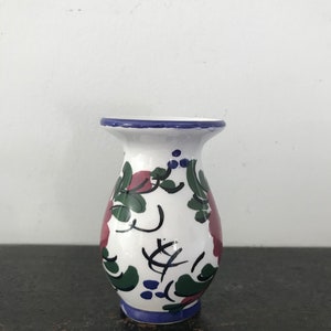 Ceramicas Oliver Spain Bud Vase Hand Painted Flowers Vintage - Etsy