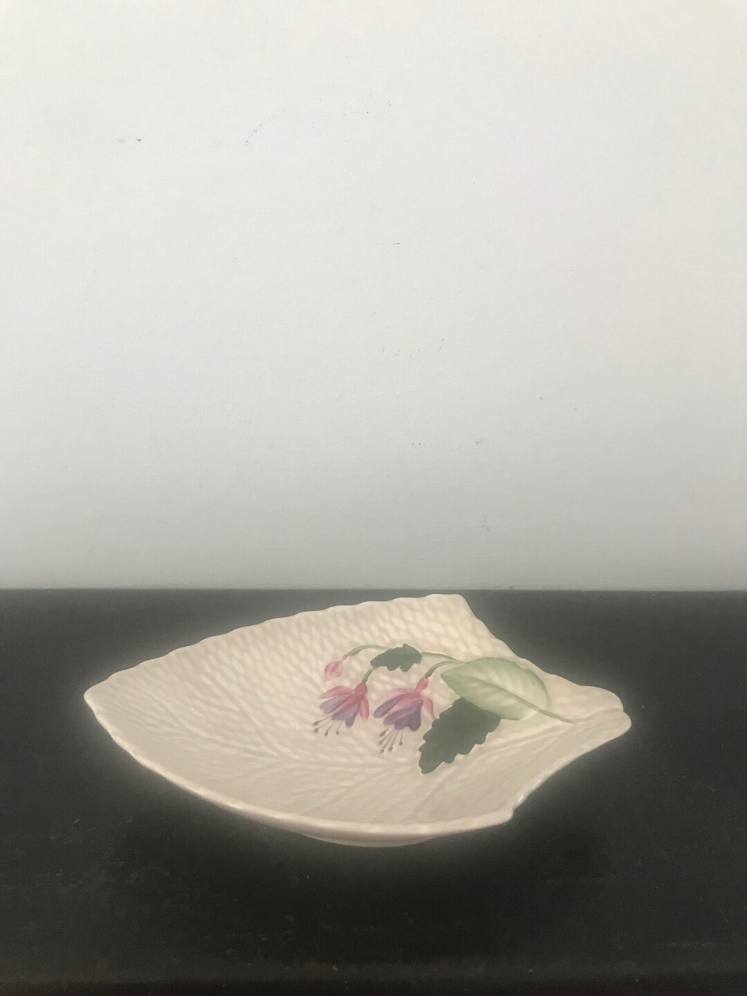 Crown Devon Pin Dish Leaf Fuchsia Flowers 1113 1960s Vintage - Etsy