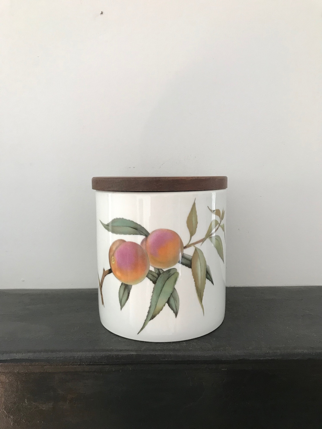 Royal Worcester Evesham Kitchen Cannister Container Vintage Porcelain ...