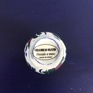 Ceramicas Oliver Spain Bud Vase Hand Painted Flowers Vintage - Etsy