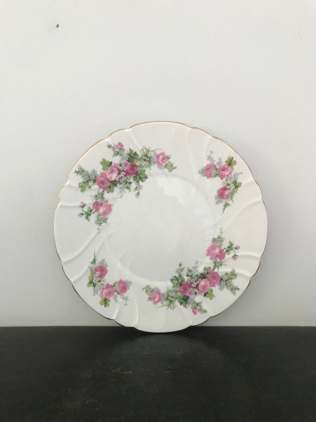 Stanley Fine Bone China Cake Plate Roses Mid Century Vintage Stanley ...