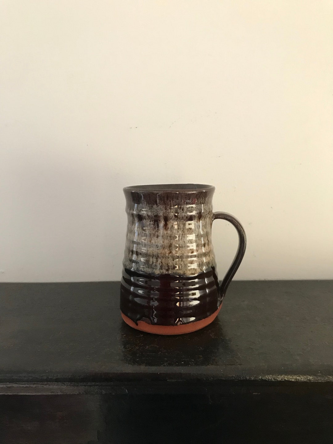 Weston Mill Pottery Mug Wheel Thrown Studio Pottery Vintage Drip Glazed ...