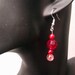 Ruby Red Glass Bead Drop Earrings - Etsy