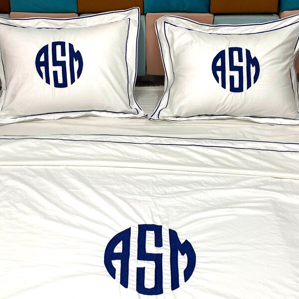 Monogram Bedding - Etsy