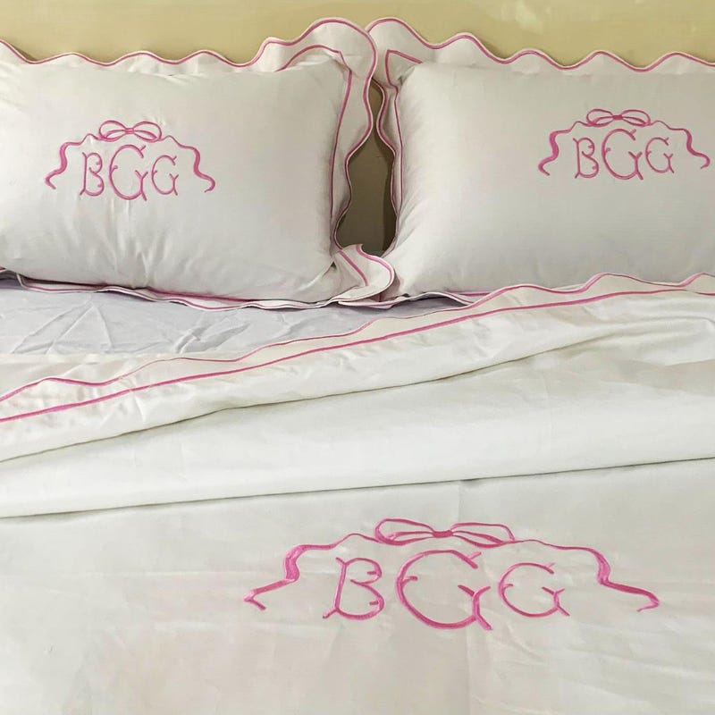 Monogrammed Bedding - Etsy Australia