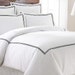 500 Thread Count White Cotton Sateen Hotel Stitch Duvet Cover - Etsy Canada