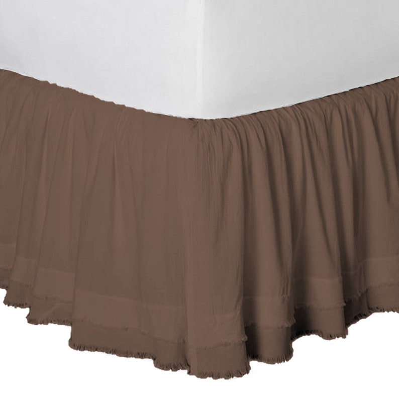 Fringe Ruffle Gathered Bed Skirt 8 to 39 Drop - Etsy