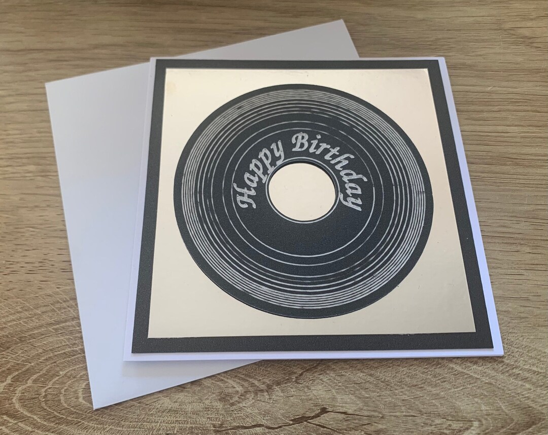 1 X Birthday Card With a Record Design. Perfect for the Record Lover in ...