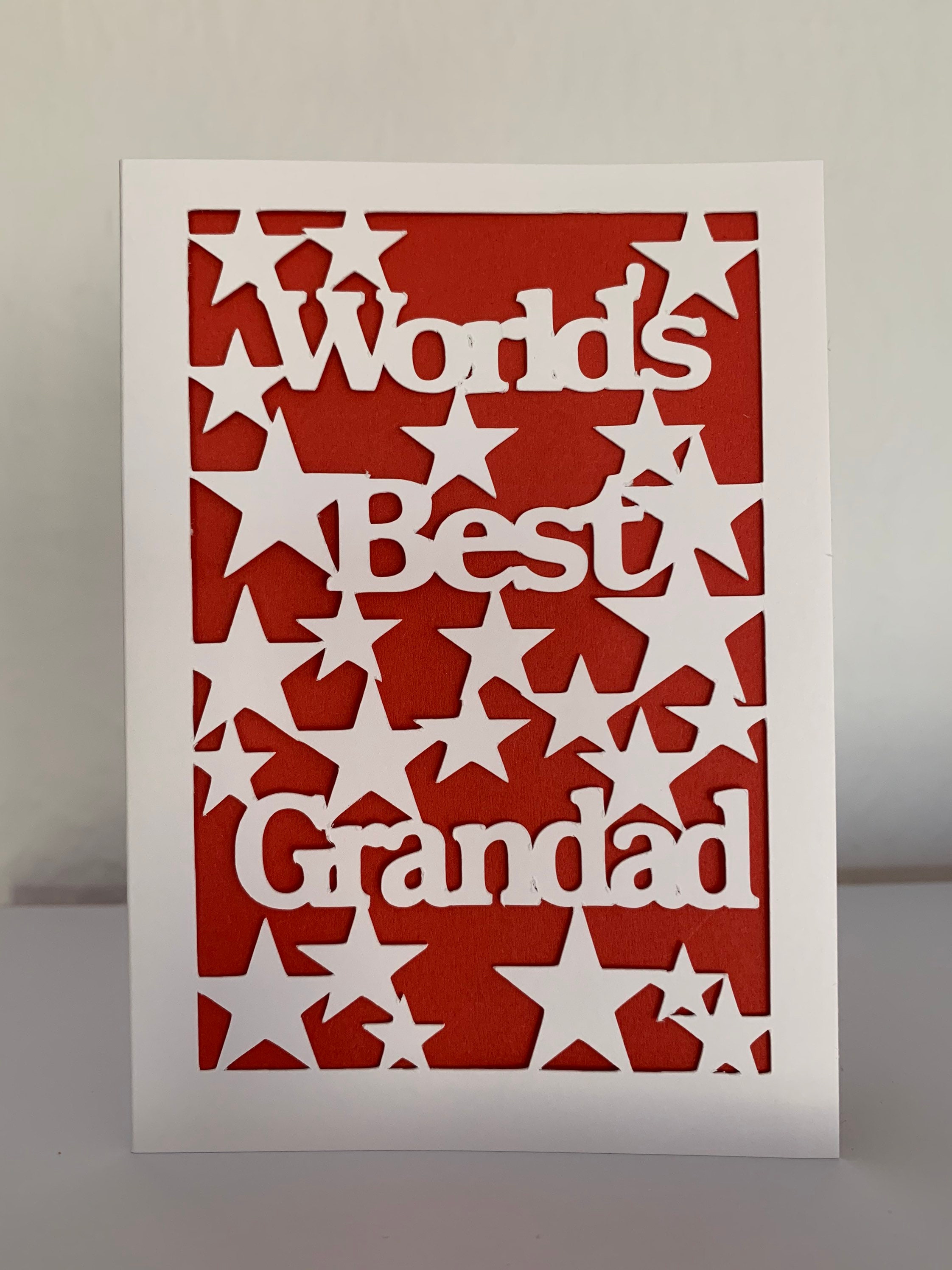 1 x Worlds Best Grandad Card. Birthday card, Grandparents Day card ...
