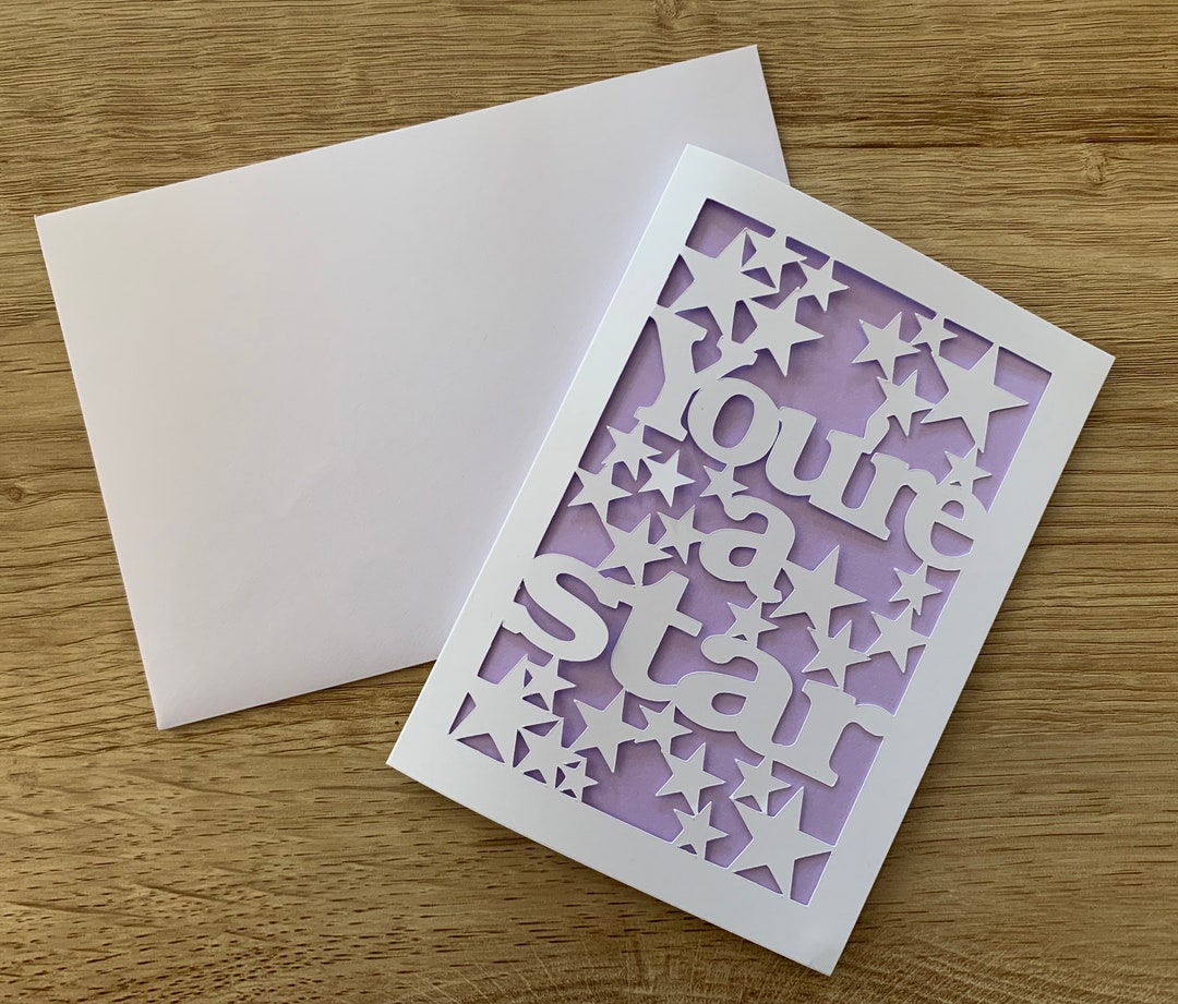 1 X Youre A Star Greeting Card. Exam Results Card, Thank You Card ...