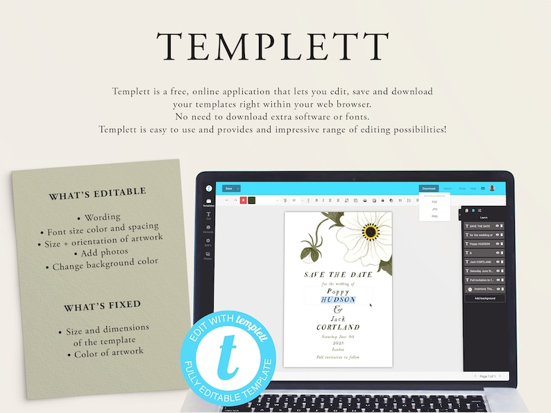 Editable Invitation Template for Celestial Wedding With Starry Night ...