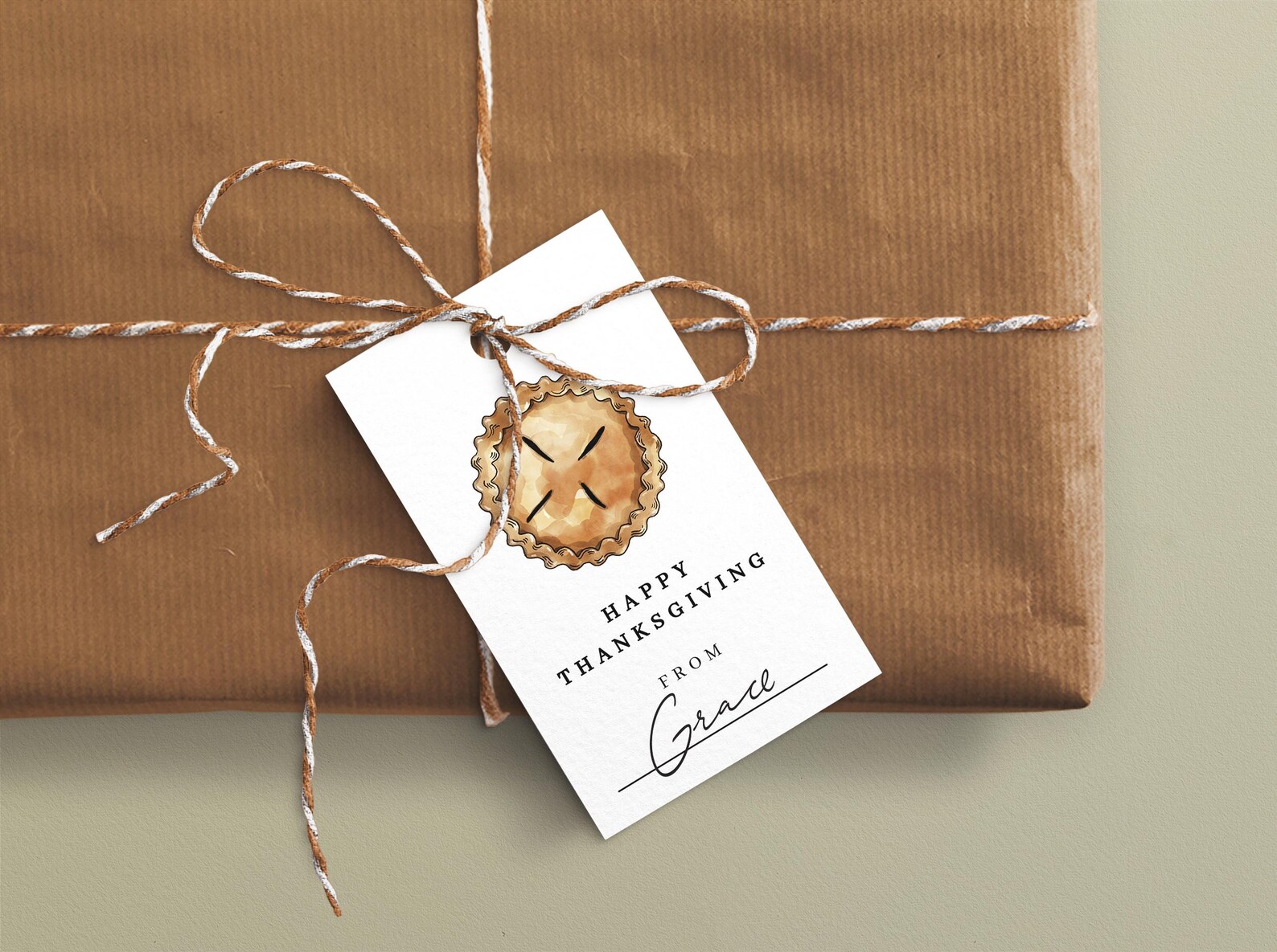 Editable Thanksgiving Gift Tag Template for Holiday Party Favors With ...