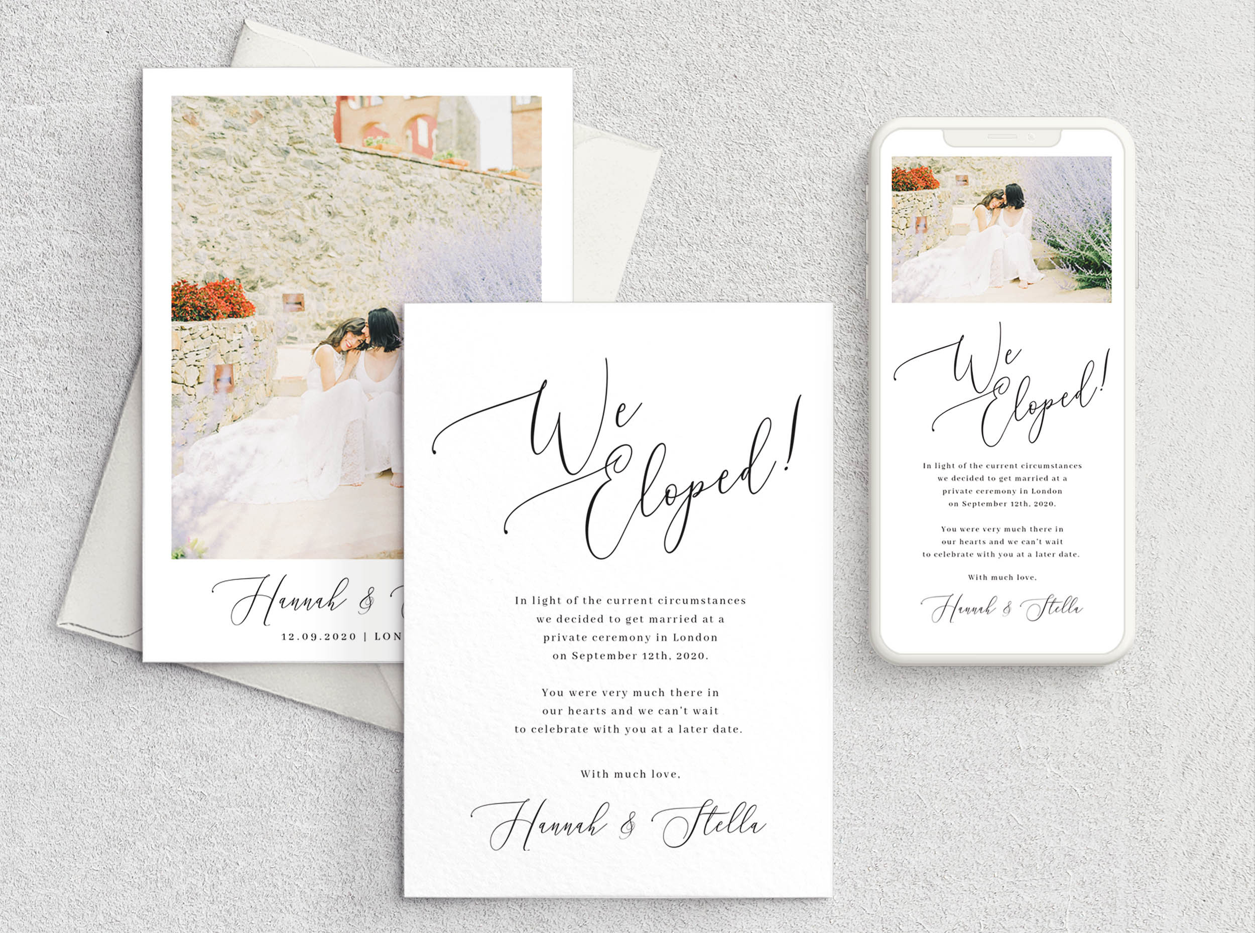 WEDDING ANNOUNCEMENT TEMPLATE, Photo Wedding Card, Wedding Instant ...