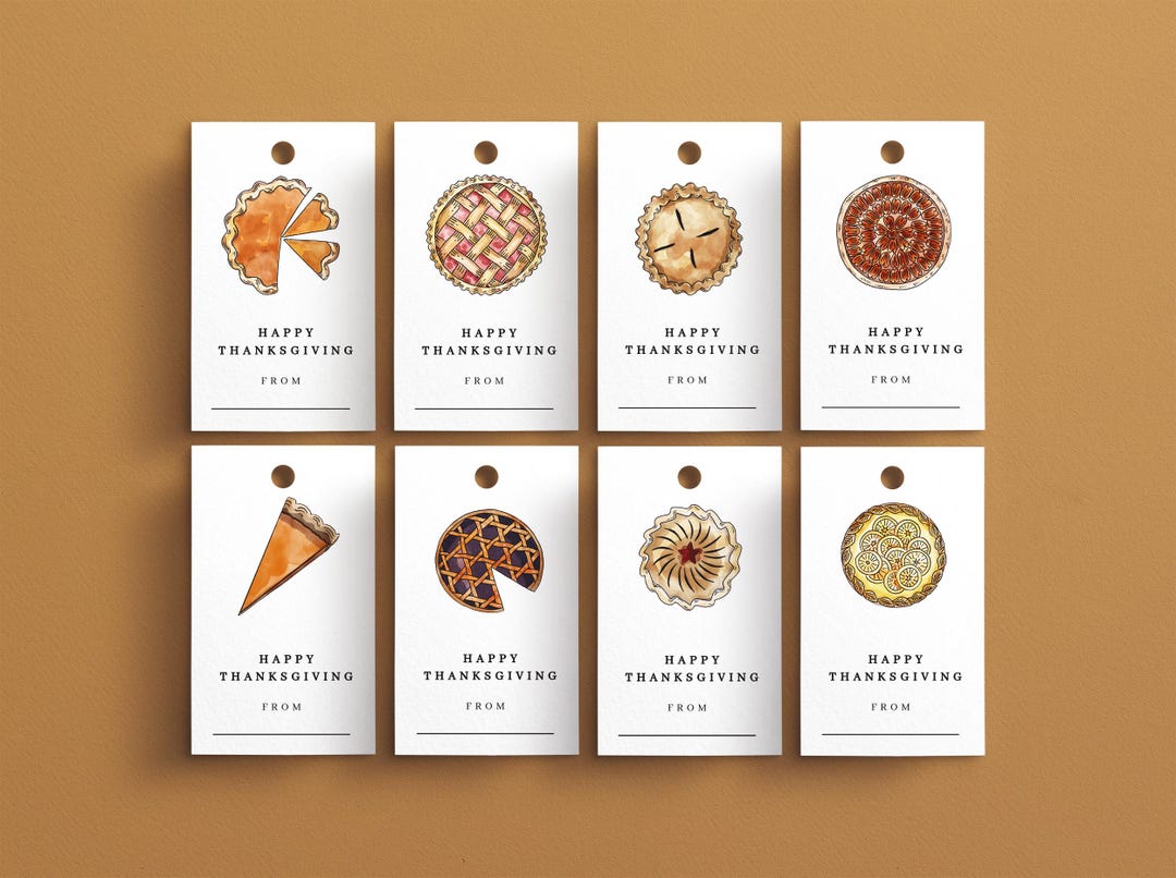 Editable Thanksgiving Gift Tag Template for Holiday Party Favors With ...
