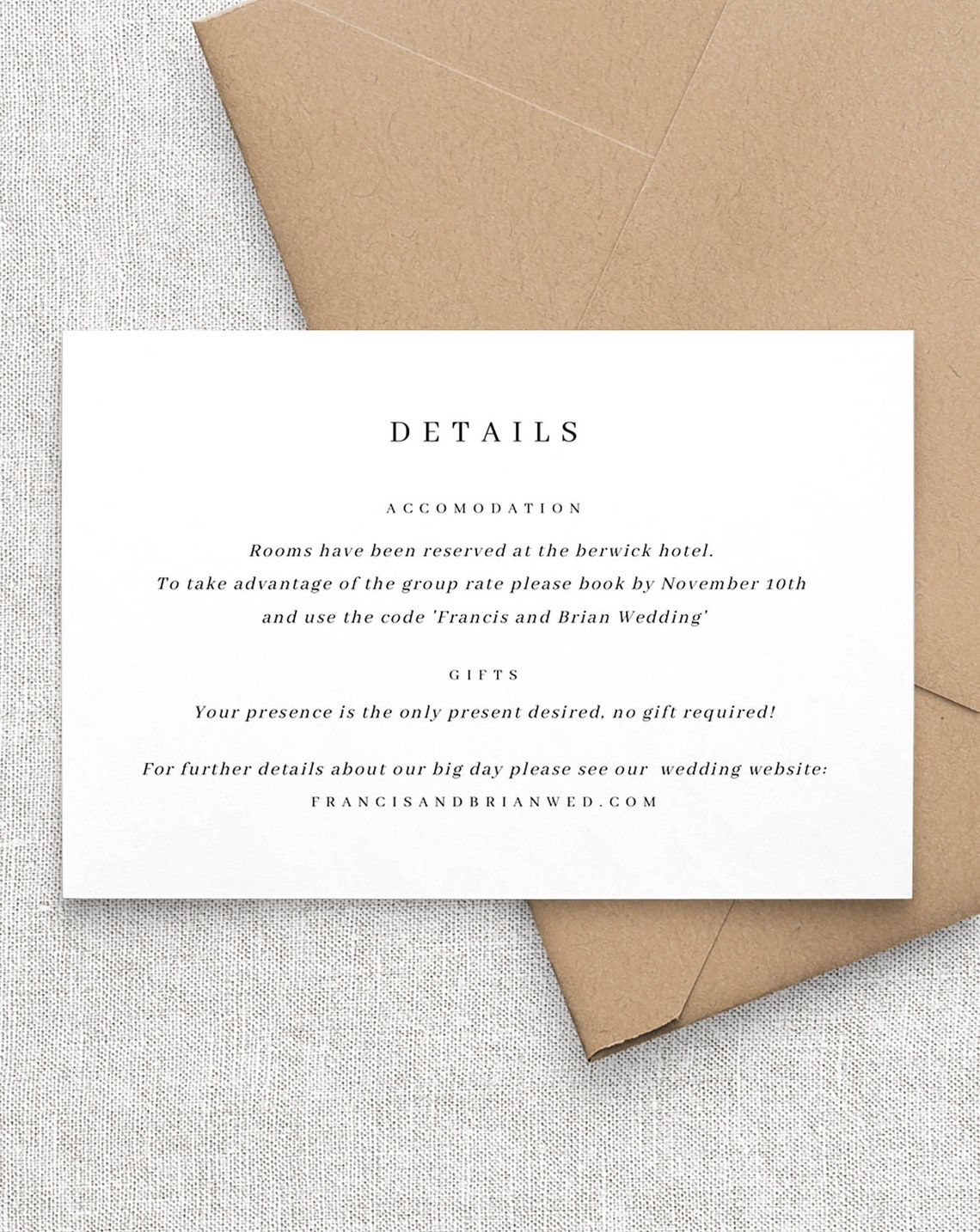 Details Card Template 6x4 Edit Download and Print at - Etsy