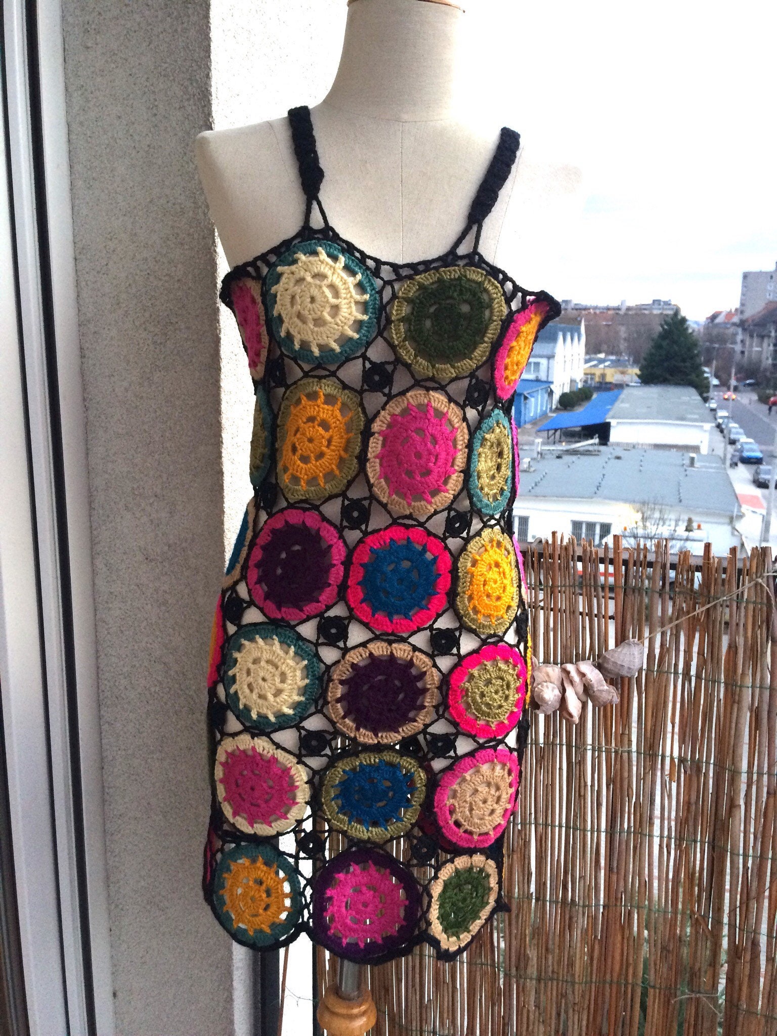 Colorfull Crocheted Summer Dress - Etsy