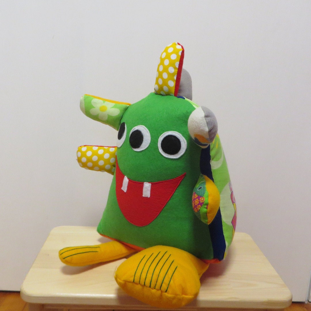 Cute Smiling Monster, Stuffed,handmade Sewing - Etsy