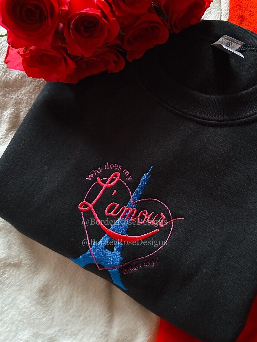 Moulin Rouge L'amour El Tango Unisex Embroidered Sweatshirt - Etsy