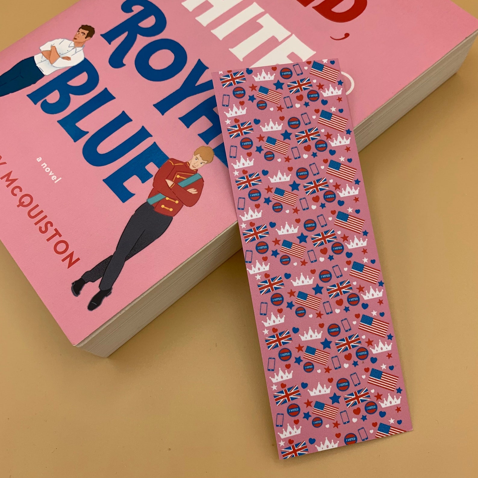 Red White and Royal Blue Bookmark | Etsy