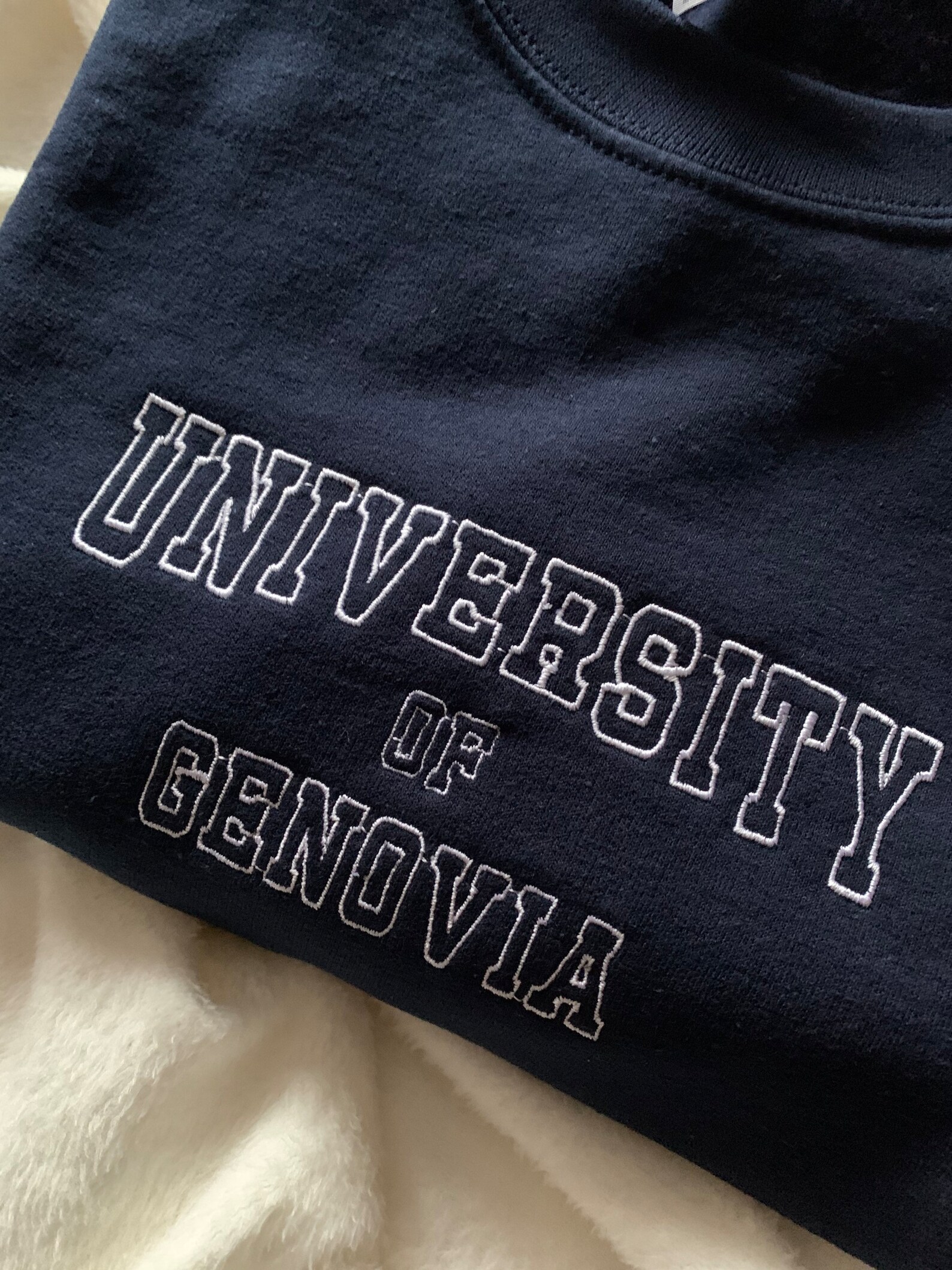 University of Genovia Unisex Embroidered Sweatshirt - Etsy