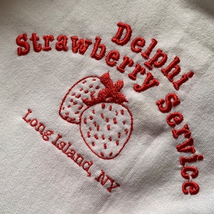 Delphi Strawberry Service Unisex Embroidered Sweatshirt - Etsy UK