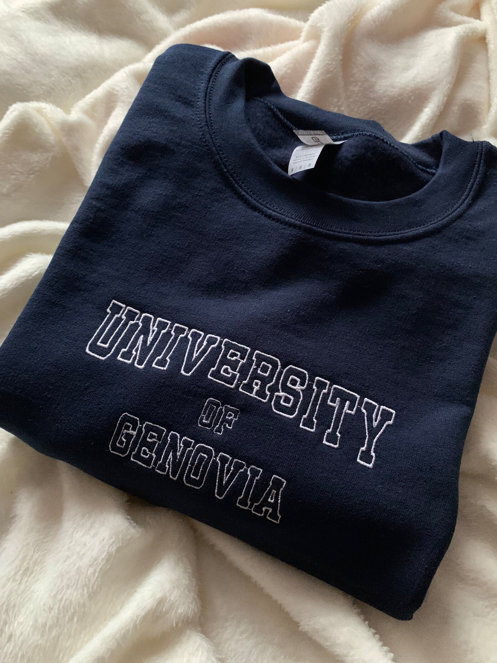 University of Genovia Unisex Embroidered Sweatshirt - Etsy