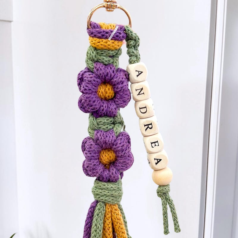 Macrame Key Chain - Etsy