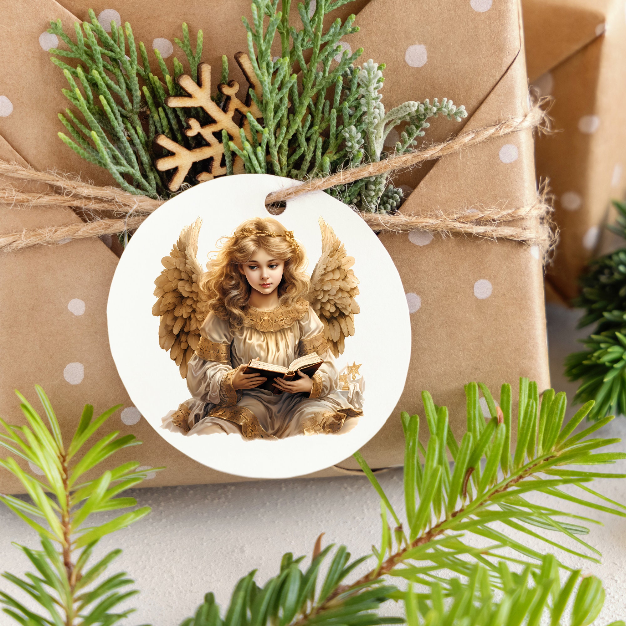 20 Gold Christmas Clipart Bundle PNG, Santa, Angels, Vintage Retro ...