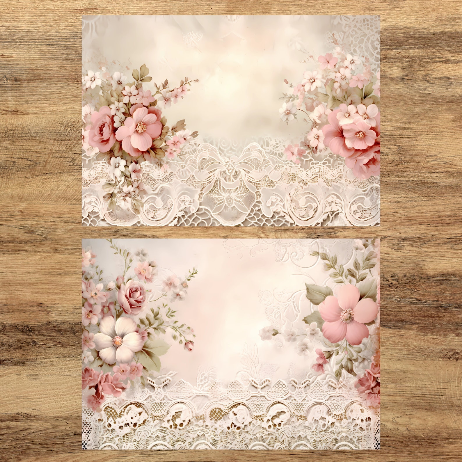 Vintage Lace Digital Paper: A4 Shabby Chic Floral (digital Download) - Etsy