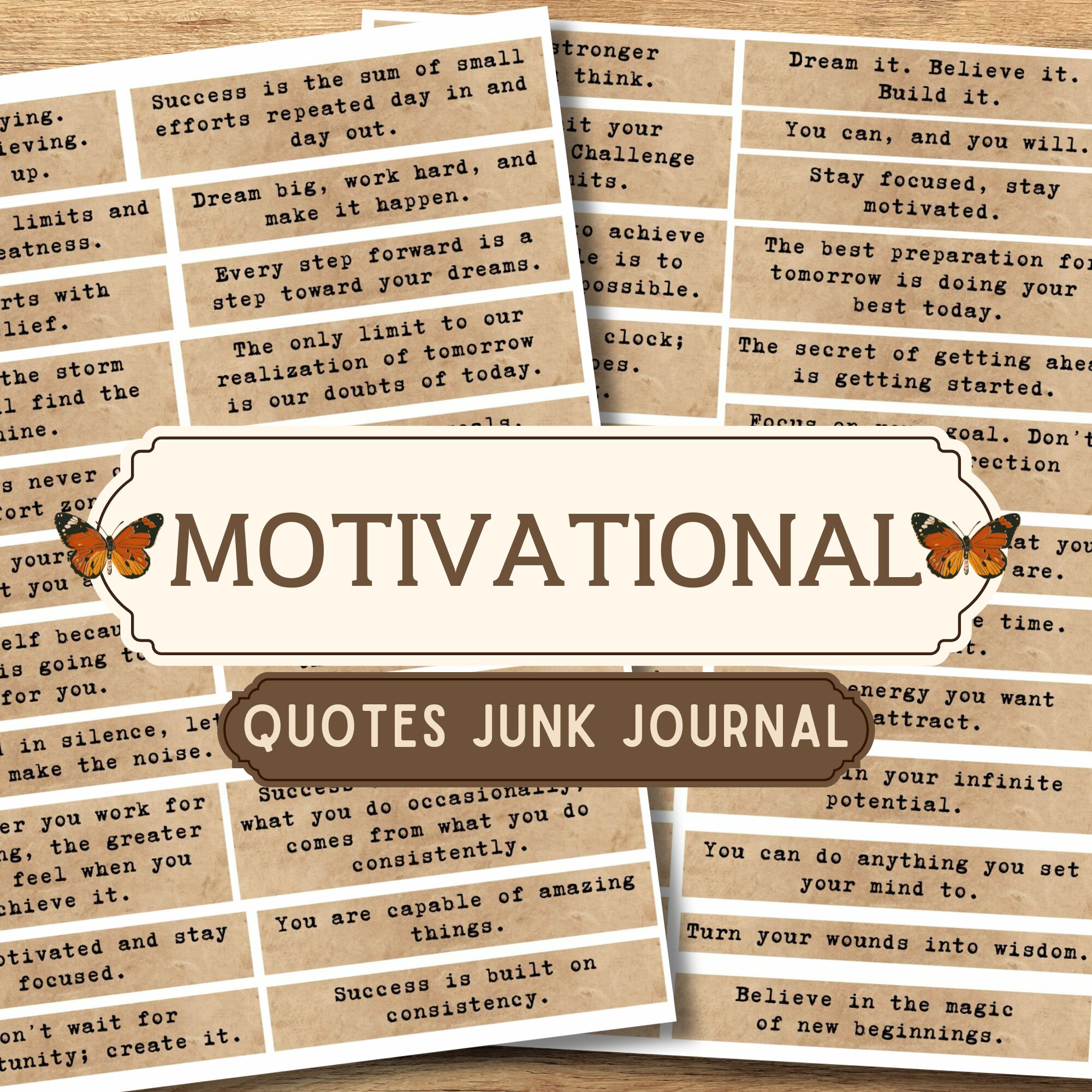 Printable Motivational Quotes for Junk Journal, Junk Journal Words ...