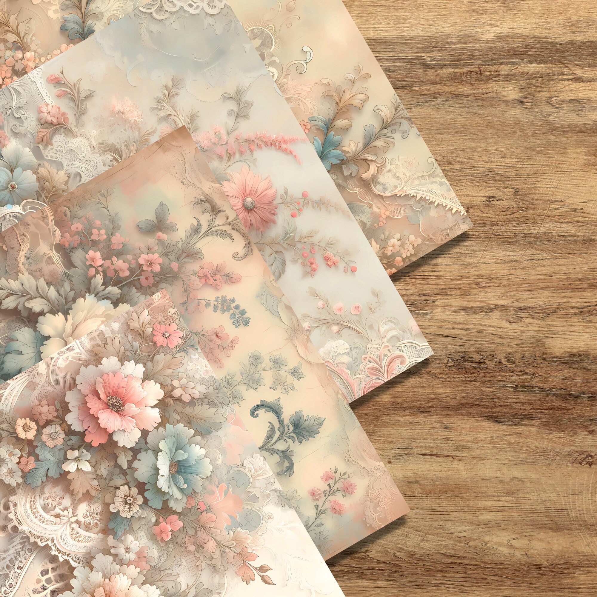 Vintage Lace Digital Paper Printable, Essence Shabby Chic, Lace ...