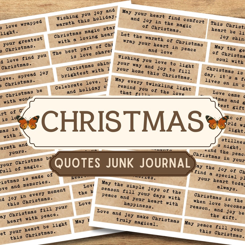 Printable Christmas Quotes: Junk Journal Ephemera (digital Download) - Etsy