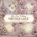 12x12 Vintage Lace Digital Paper Printable, Blush Nostalgia, Lace ...